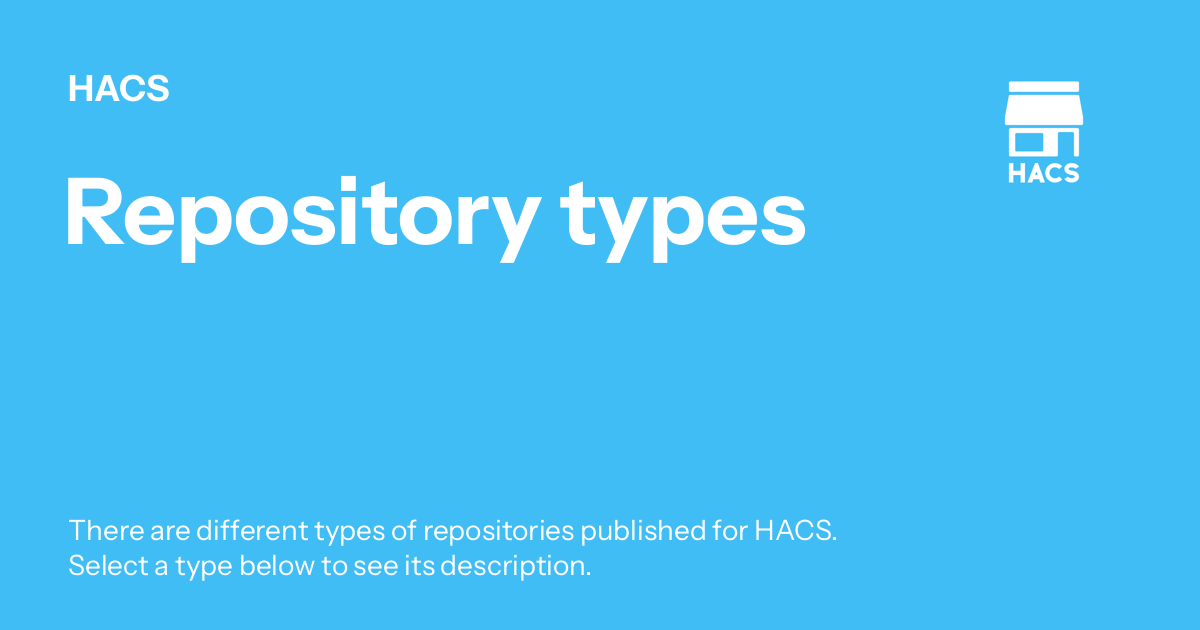 Repository Types HACS